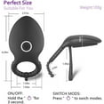 Dual Vibrators Penis Rings Sperm Locking Ring Sex Toys With 10