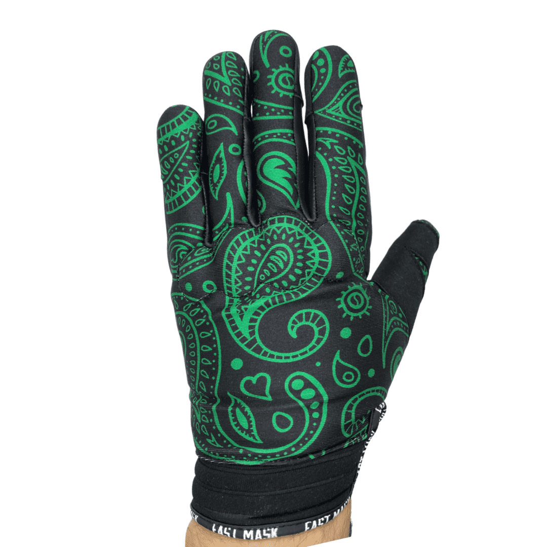 Click here for Black With Green Paisley Fast Mask Motorcycle Glov... prices