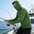 ZVNAΖH Men's UPF 50+ Sun Protection Hoodie Shirt, Long Sleeve Fishing ...
