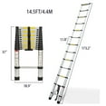 Labwork elfinrm Folding Telescoping Ladder Aluminum Extendable Ladder ...