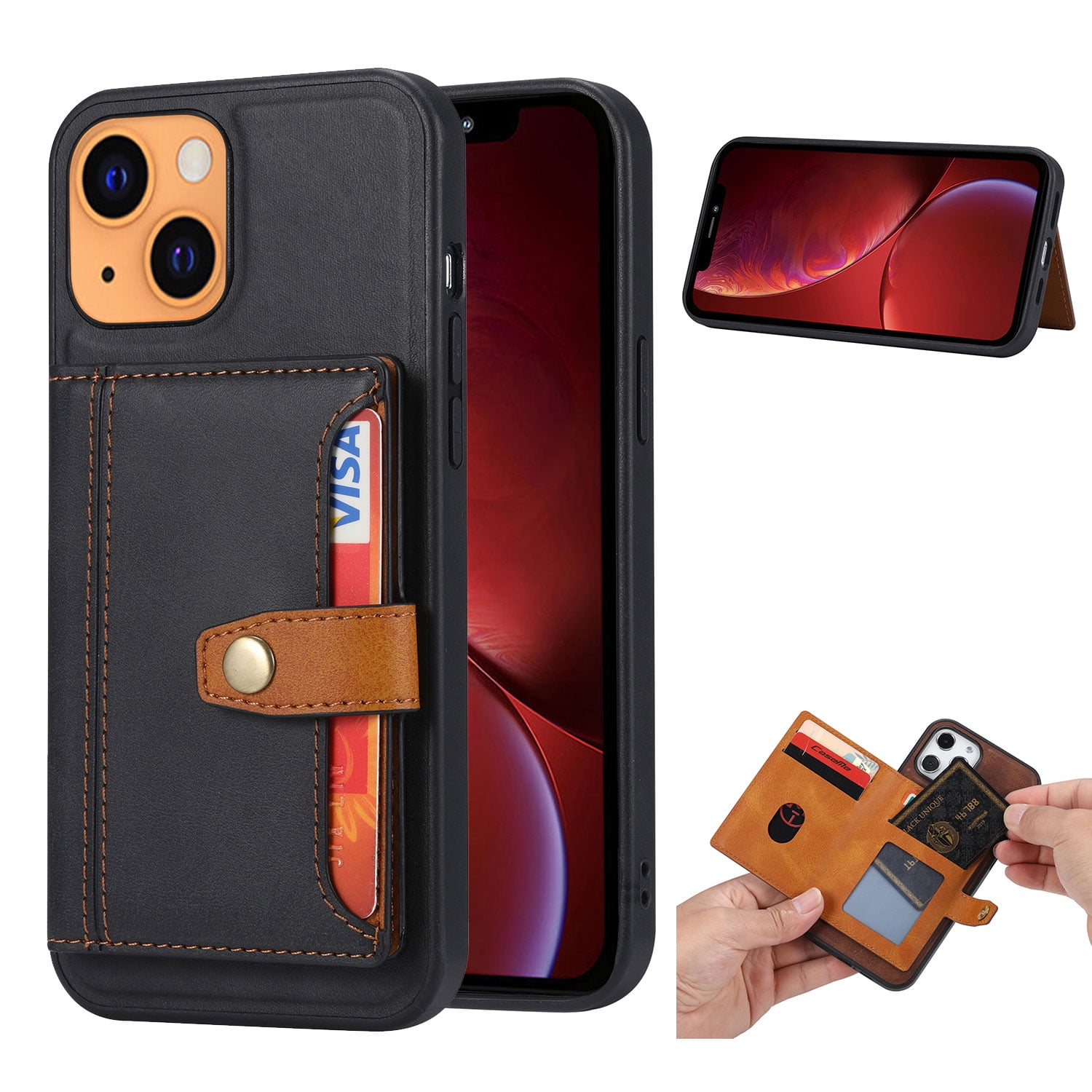 Allytech Designed Case for iPhone 13 Cover with Card Holder, Slim ...