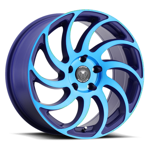 Venom Alloy Rims VENOM32 17X8 5X114.3 +31 73.1 Neon Blue - Walmart.com
