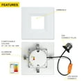 4 Inch Square LED Retrofit Downlight (12 Pack), 11W 120V 750 Lumens ...