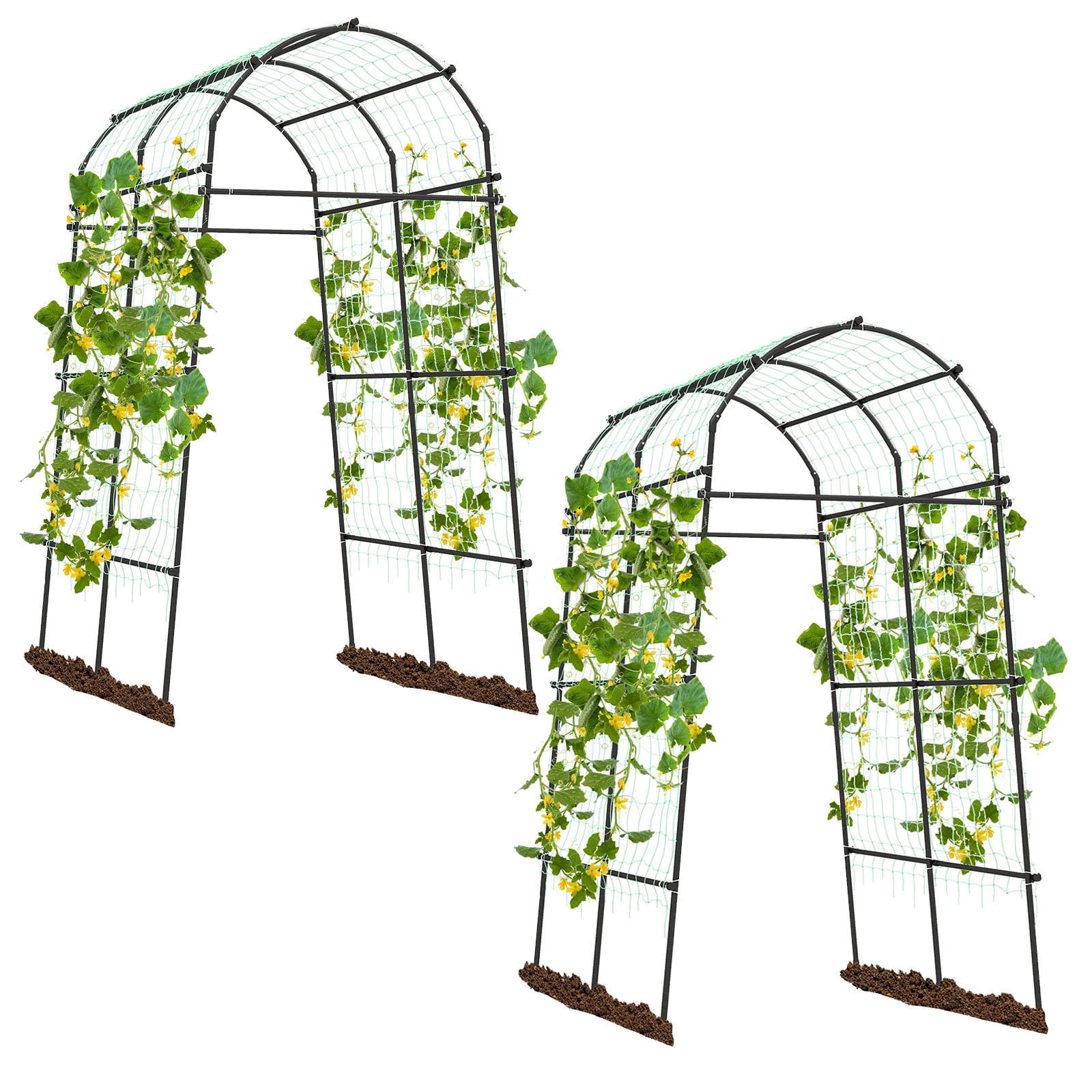Click here for Costway 2 Pcs 7.5ft Garden Arch Trellis Outdoor Pl... prices