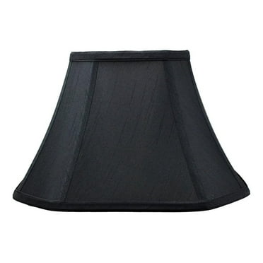 Urbanest Black Silk Square Cut Corner Lampshade with Nickel Spider ...