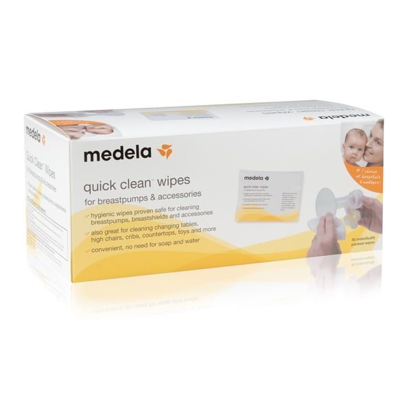 Medela Quick Clean Breast Pump and Accessories Wipes - 40 count ...