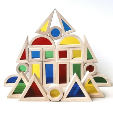 12 Piece Soft Play Blocks, 7.75" PU Leather Colorful Foam Blocks, Toy ...