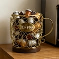 AOOOWER Sturdy Iron Coffee Capsules Container With Open Design For Easy ...