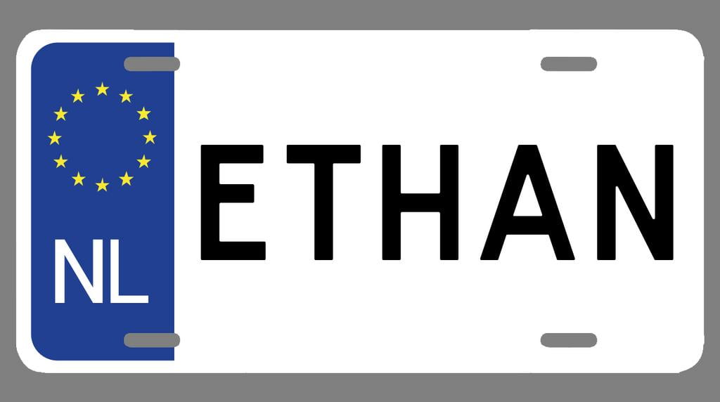 Ethan Name Euro Style License Plate Tag Vanity Novelty Metal | UV ...