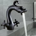Dragon Shape Oil Rubbed Brass Bathroom Sink Faucet, Waterfall Two ...