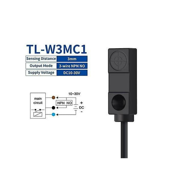Inductive Proximity Switch 3-wire Sensor Switch 3mm/5mm NPN PNP NO NC Metal Detector(TL-W3MC1 ...