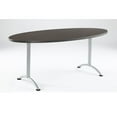 Iceberg ARC Oval Table, 36"x72", Graphite Top/Silver Legs - Walmart.com