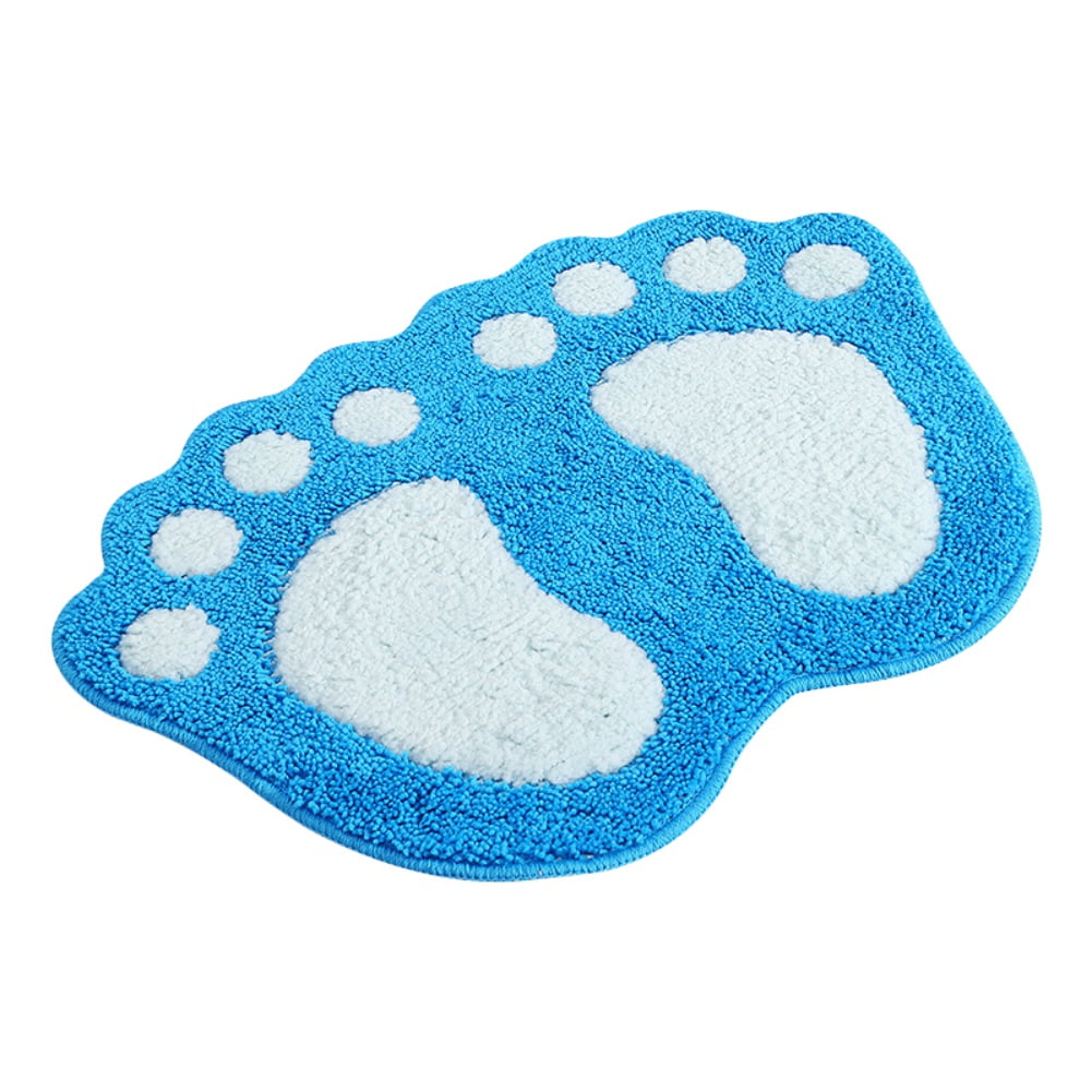 Footprints Carpet Rug Shower Shaggy Floors Extra Thick Super Soft ...