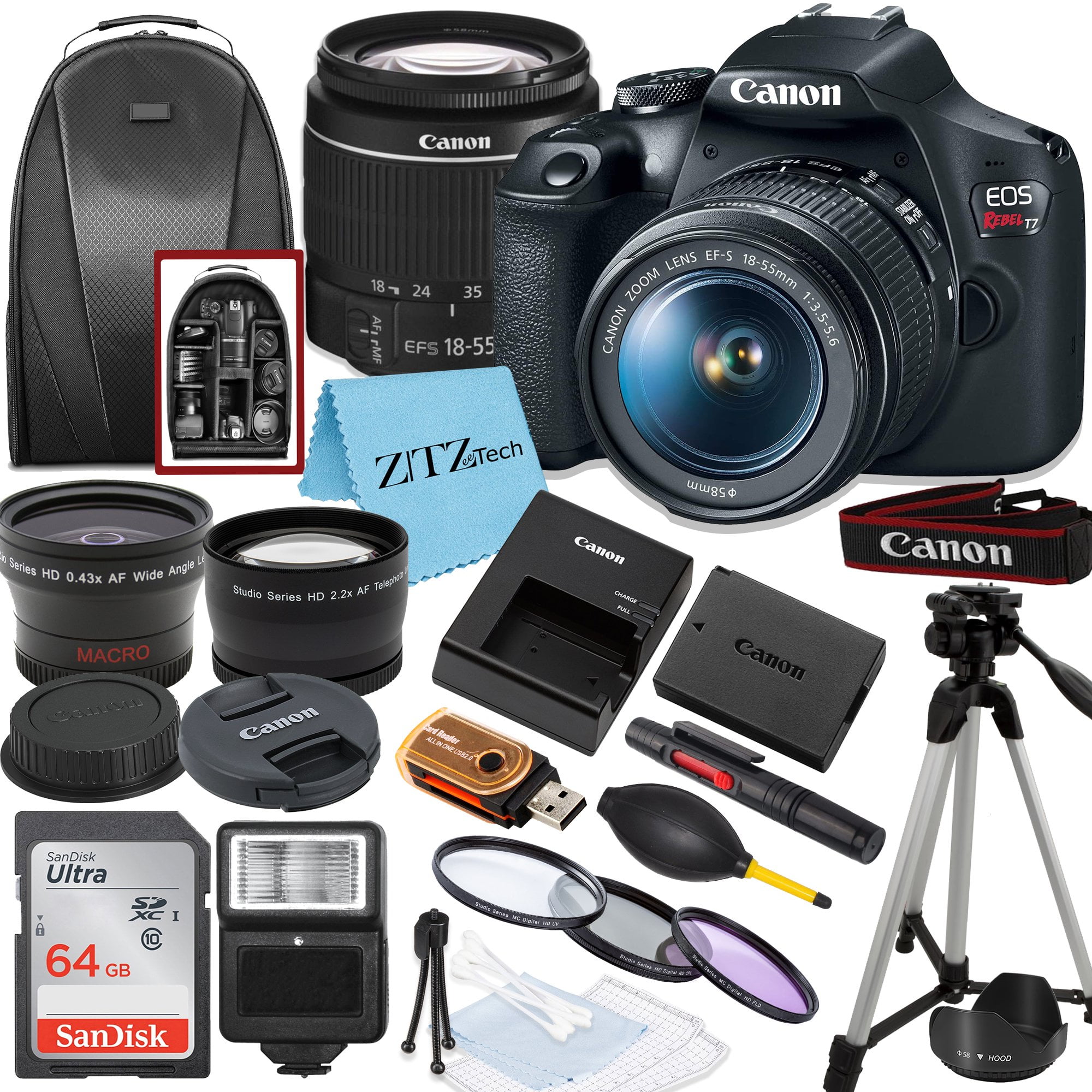 Click here for Zeeteech Canon Eos Rebel T7 Dslr Camera Bundle Wit... prices