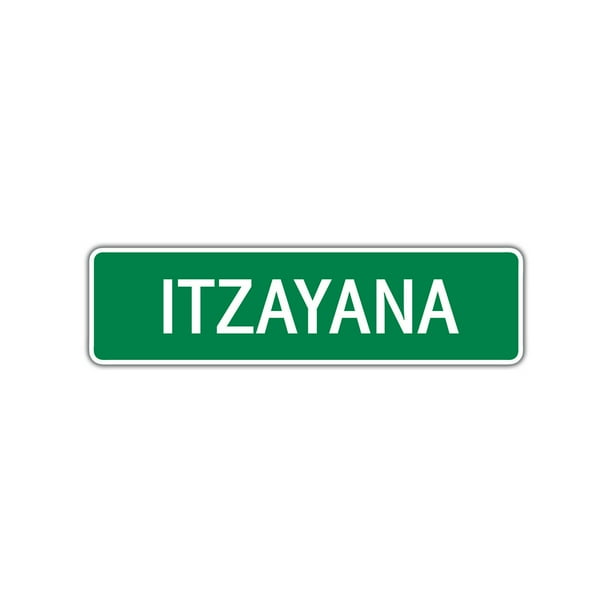 Itzayana Girls Children Name Letter Indoor Outdoor Unique Printed Label ...