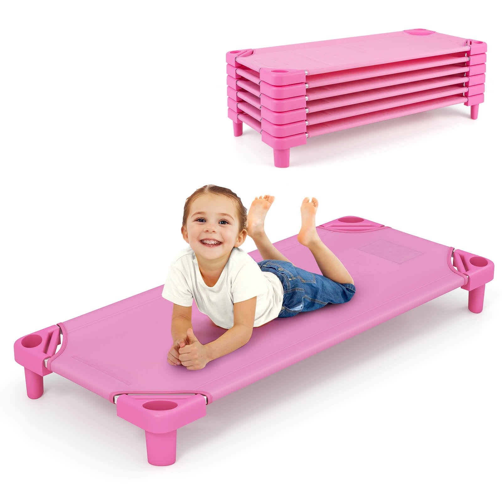 Click here for Costway Pack Of 6 Kids Stackable Naptime Cot 52 L... prices
