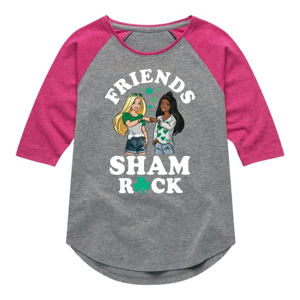 Barbie - Clover Power - Toddler And Youth Girls Raglan Graphic T-Shirt ...
