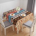 Boho Stripes Ethnic Style Table Cloth 54x54in, Waterproof Square ...