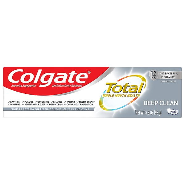 Colgate Total Deep Clean Toothpaste 12hr Antibacterial Protection 3.3 ...