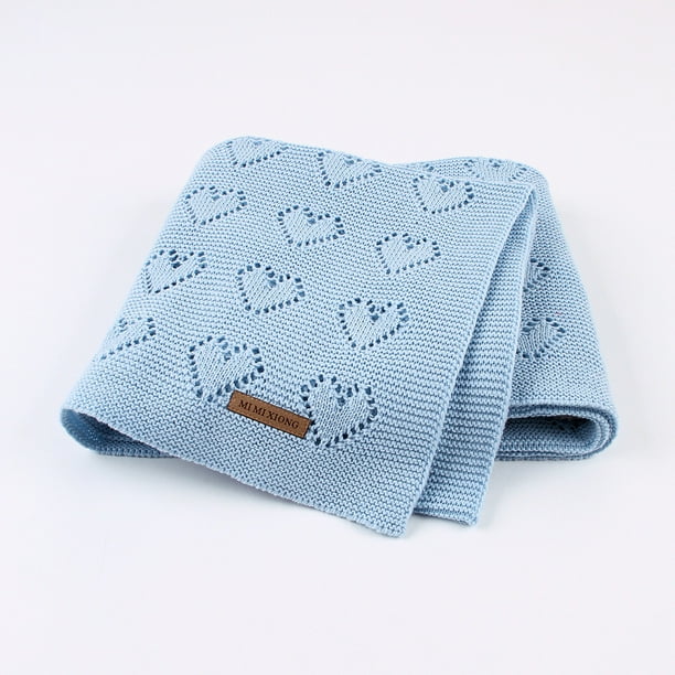 DPTALR Baby Knitted Newborn Swaddle Wrap Stroller Blankets Soft Infant ...