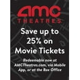 AMC Theatres - Five Standard/Digital Yellow Movie Tickets - Walmart.com