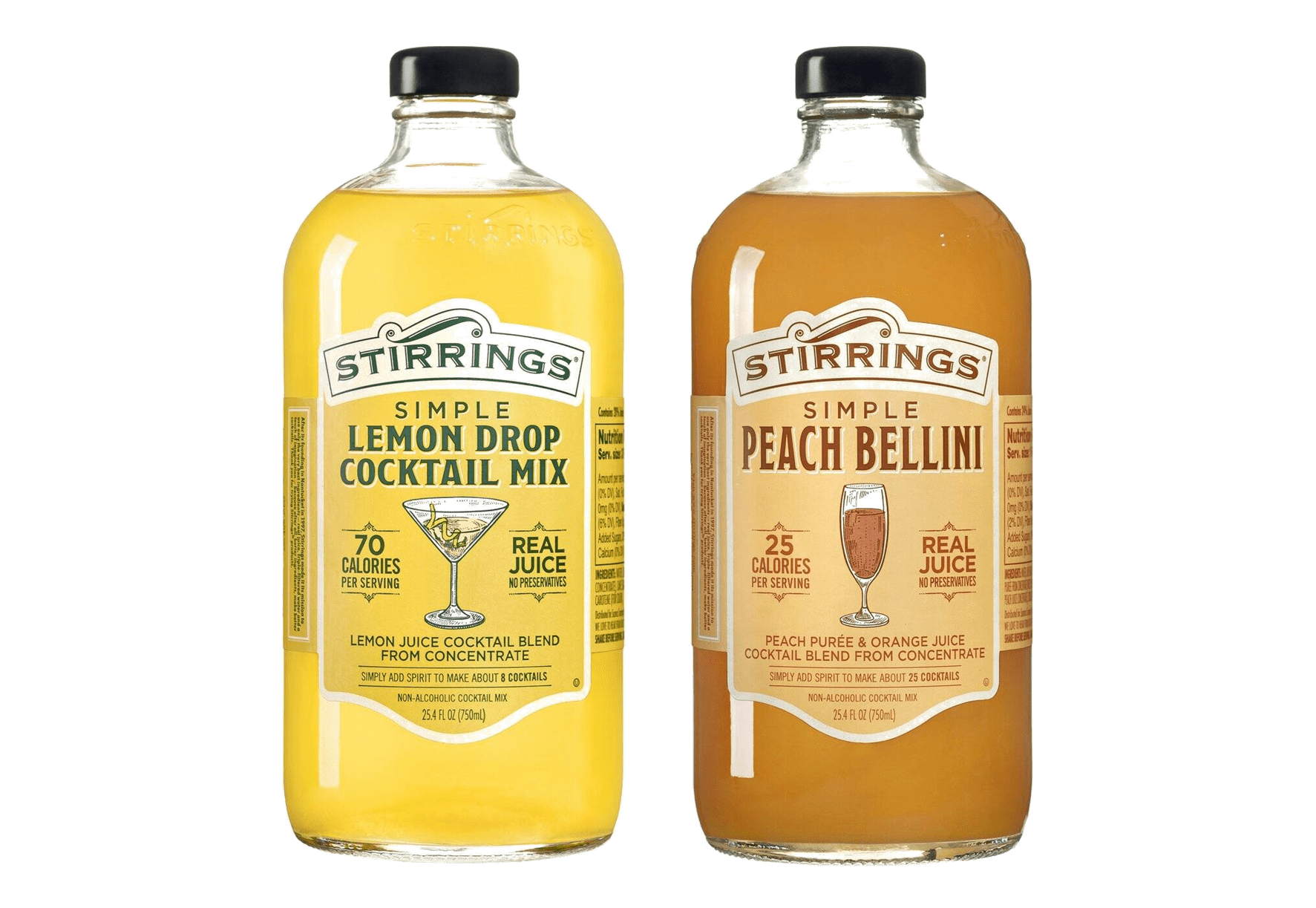 Buy Stirrings Simple Lemon Drop Martini & Peach Bellini Non-Alcoholic ...