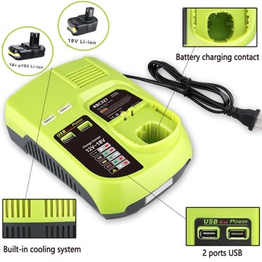 Ryobi ONE+ 18V Lithium Rechargeable Power Battery Charger P118B ...