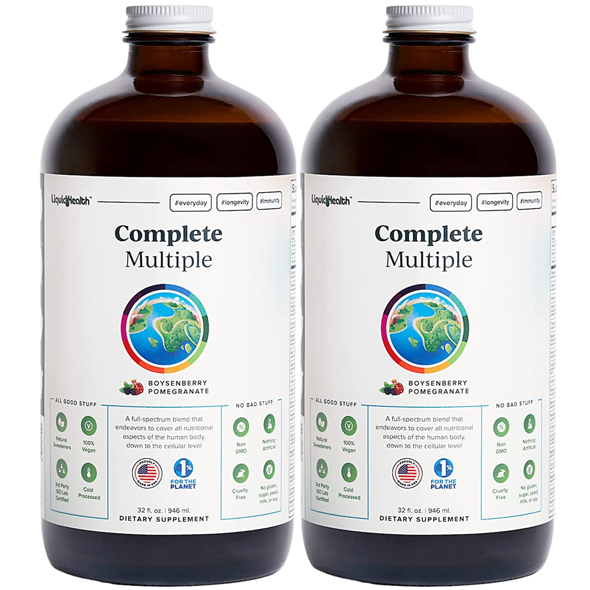 LIQUIDHEALTH Liquid Multivitamin Natural Immune Support Supplement for ...