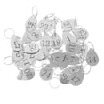 30Pcs Stainless Steel Numbered Key Tags Plated Silver Metal Number Id ...