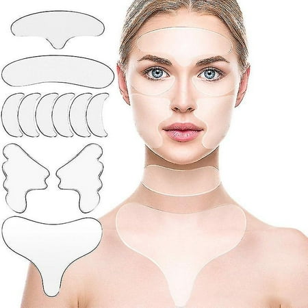 11 Pieces Reusable Silicone Chest Pads, Silicone Neck Pad Set Including ...