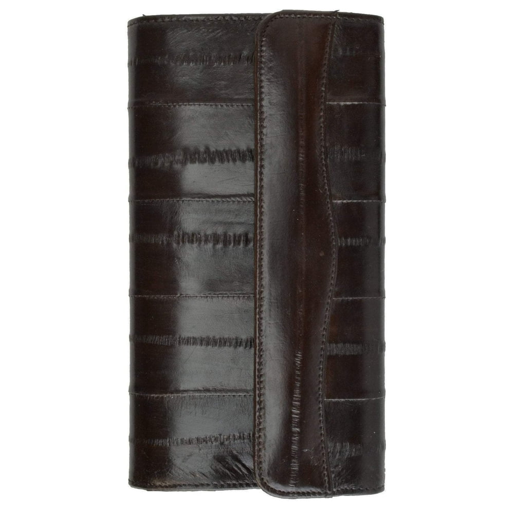 Womens Eel Skin Leather Deluxe Checkbook Wallet E 2575 - Walmart.com ...