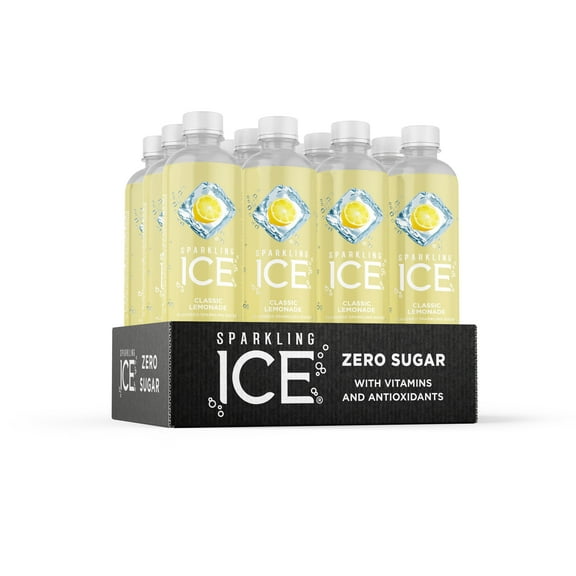 Sparkling Ice® Naturally Flavored Sparkling Water, Classic Lemonade 17 Fl Oz, (Pack of 12)