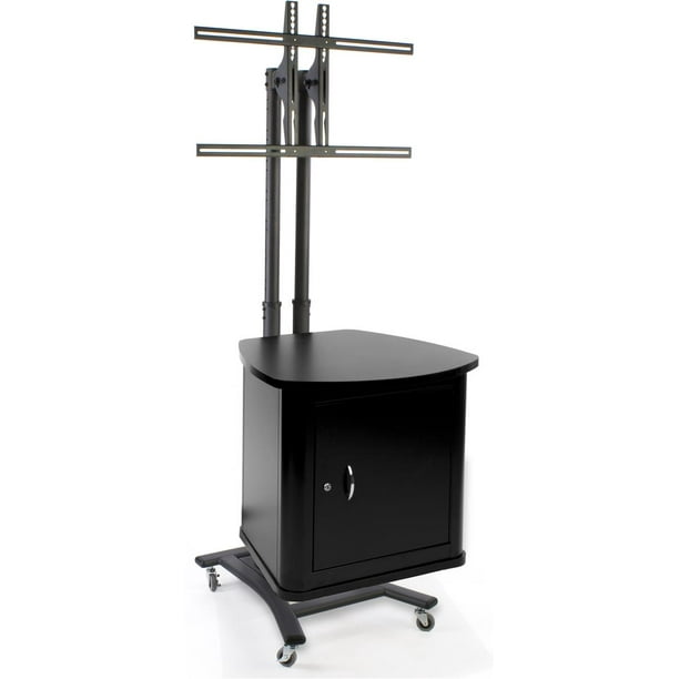 TV Stand with Locking Cabinet for Screens 37" to 70, Rolling with ...