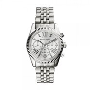 Original MK MICHAEL KORS Men's Stainless Steel Silver Lexington Watch ...