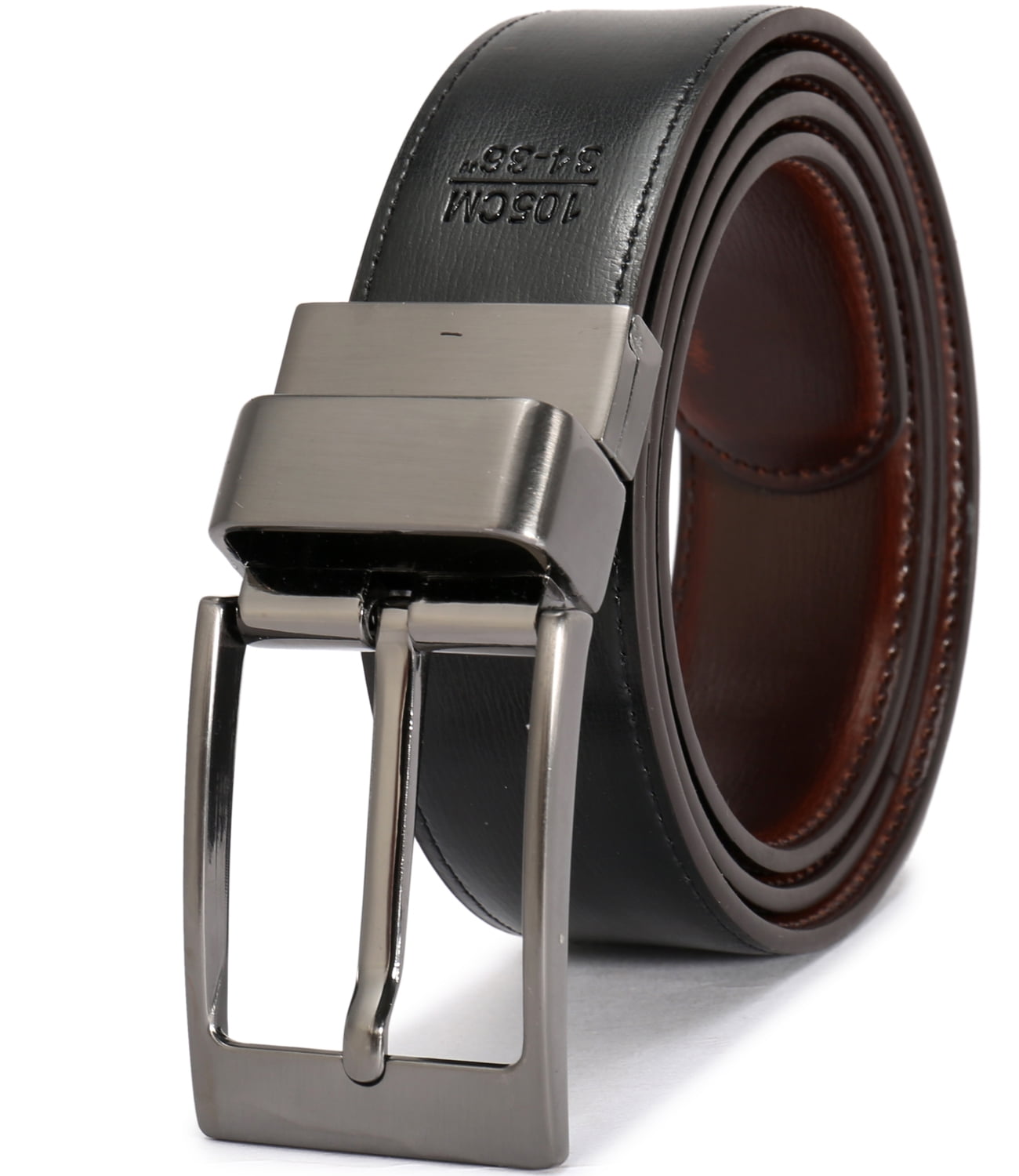 Beltox Fine Adult Male Dress Black Reversible Belt for Men Waist 32 ...
