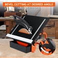 7 Inch Wet Tile Saw, 3450 RPM, 0-45° Bevel Cutting, Built-in Water ...