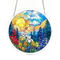 Acrylic Puzzle Suncatcher Window Hanging Blue Rainbow Light Refraction ...
