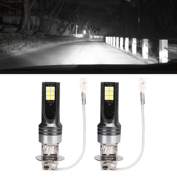 LED Headlight Bulb,Pair 1000LM 7500K 12LED White Light Bulb For Car ...