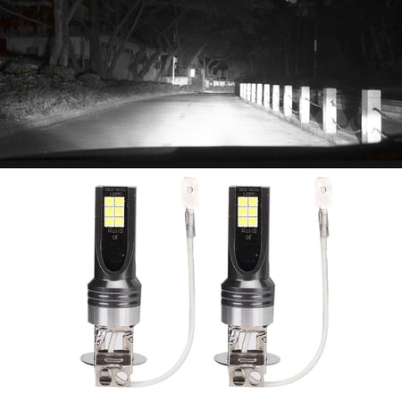 LED Headlight Bulb,Pair 1000LM 7500K 12LED White Light Bulb For Car ...