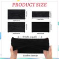 4 Packs Black Wide Headbands for Women Stretchy Anti-Slip Bands Multi ...