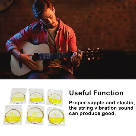 6 Pieces Acoustic Guitar Strings Metal Musical Instrument Better ...