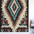 Abstract Ethnic Style Window Privacy Film, Retro Brown Green Weaving ...