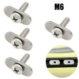 4Pack Stainless Steel Kayak M6 Screws & Nuts Rail Track Mount Tie Down ...