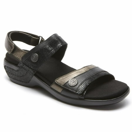 Aravon POWER COMFORT SANDALS KATHERINE BLACK/MULTI WEDGE | Walmart Canada