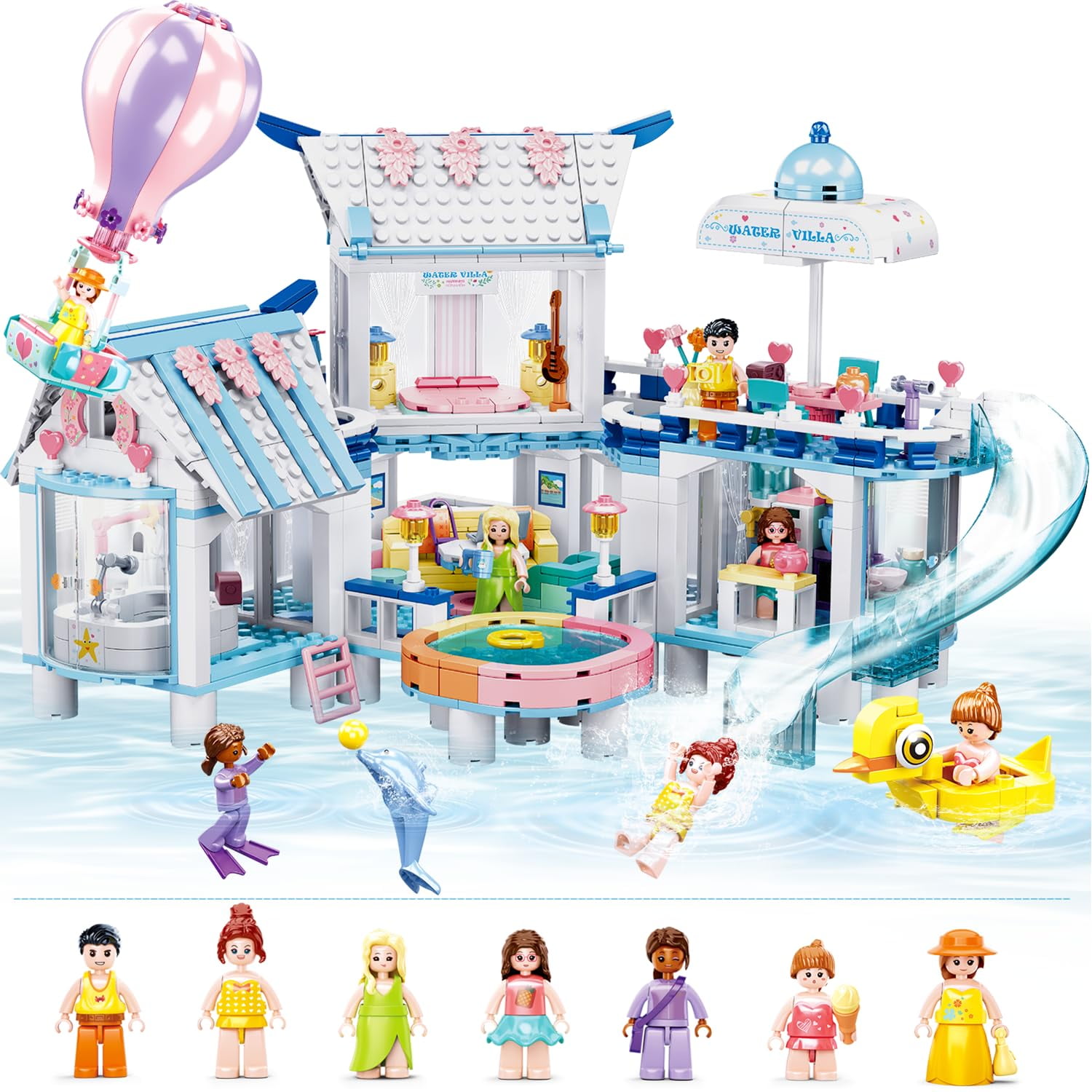 Friends Summer House Building Set for Girls 6-12, Girls Beach Villa ...