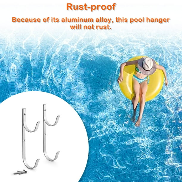 2 Pieces Pool Hanger Aluminum Alloy hanger is made Rust-proof Smooth ...