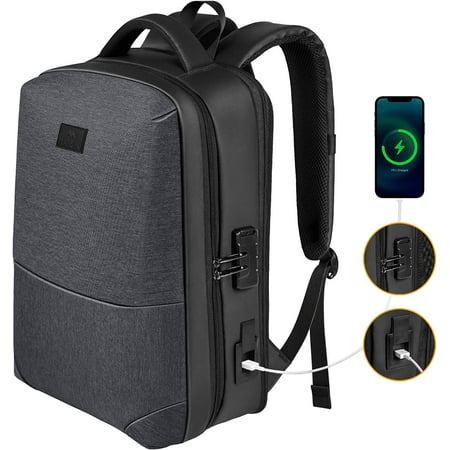 Anti Theft Hard Shell Laptop Backpack 15.6 Inch, Waterproof xpandable ...