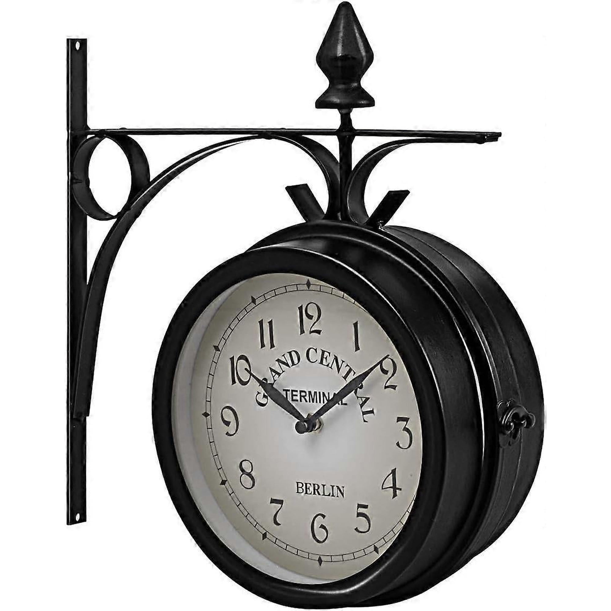 Click here for Vett Double-Sided Wall Clock Station Clock Garden... prices