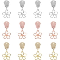 12Pcs 3Colors Daisy Zipper Pulls Nylon Alloy Replacement Sliders for ...