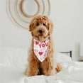 LingVibe Valentine's Day Dog Bandana, Adjustable Triangle Scarf with ...